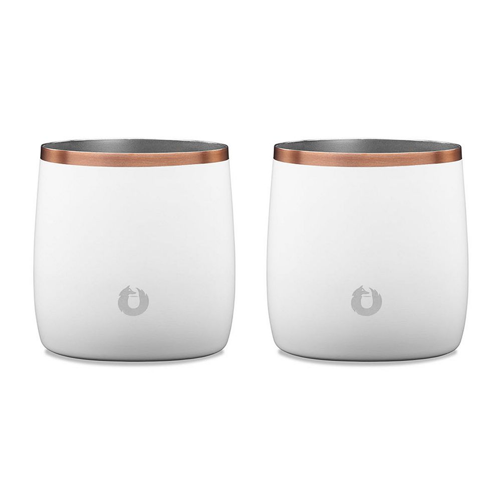 Premium Insulated Stainless Steel Rocks Glass, Set Of 2