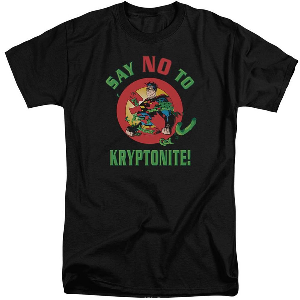 Superman Say No To Kryptonite Short Sleeve Adult Tall T-shirt