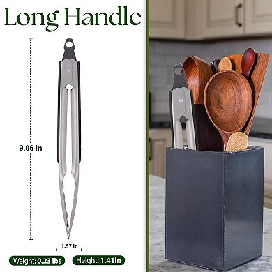 Alpine Cuisine Stainless Steel Serving Tongs, Heat Resistant Handle ...