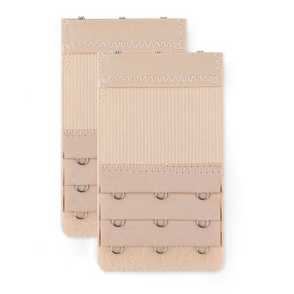Bra Extenders 3-Row 3-Hook Elastic Bra Extension 2 Packs