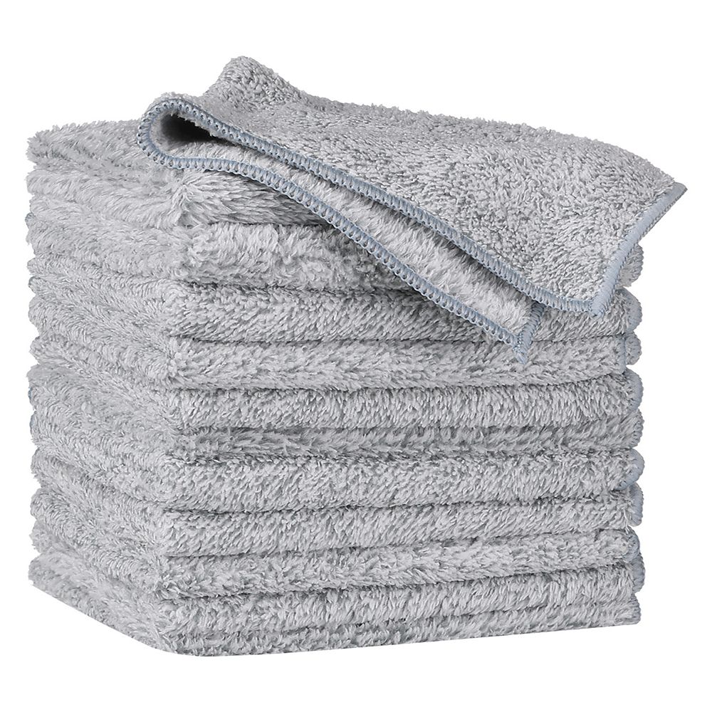Gray Microfiber Cleaning Cloths, Ultra Soft Absorbent Lint Free ...