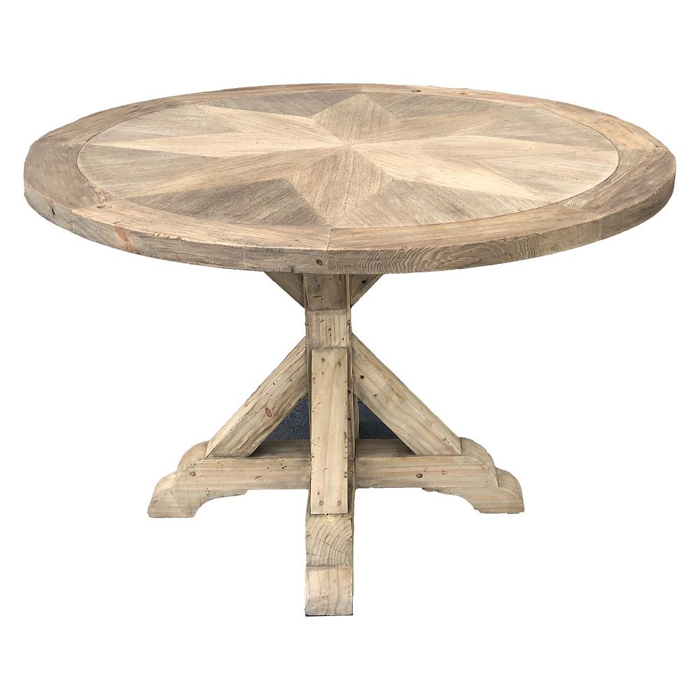 Heritage Furnishings By Afd Home Farmhouse Diamond 48'' Rd Dining Table