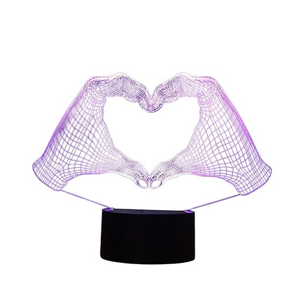 3d Light Hand Heart