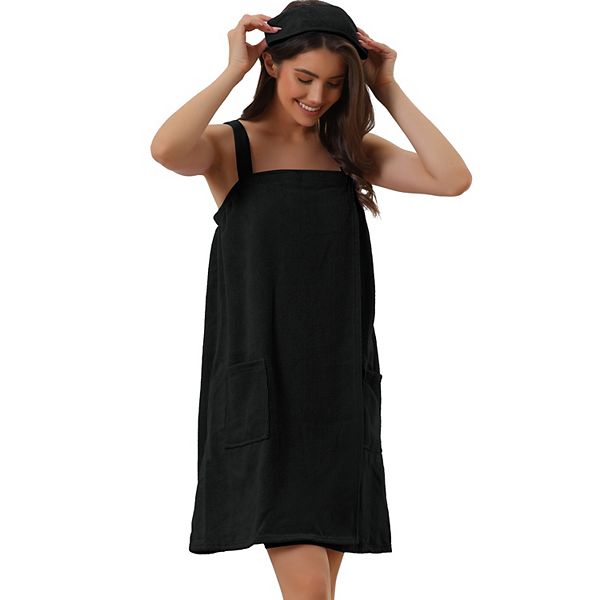 Womens Towel Wrap Bathrobe Spa Towels Robe With Adjustable Closure For ...