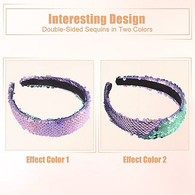 Sequin Headband Sparkle Headbands Shiny Elastic Fashion Headbands ...