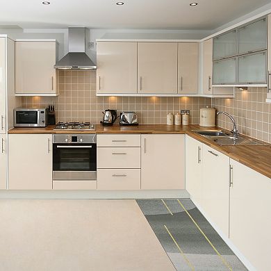 Geometric Modern Kitchen Rug, Non-slip Kitchen Runner Rug, 16" X 47"