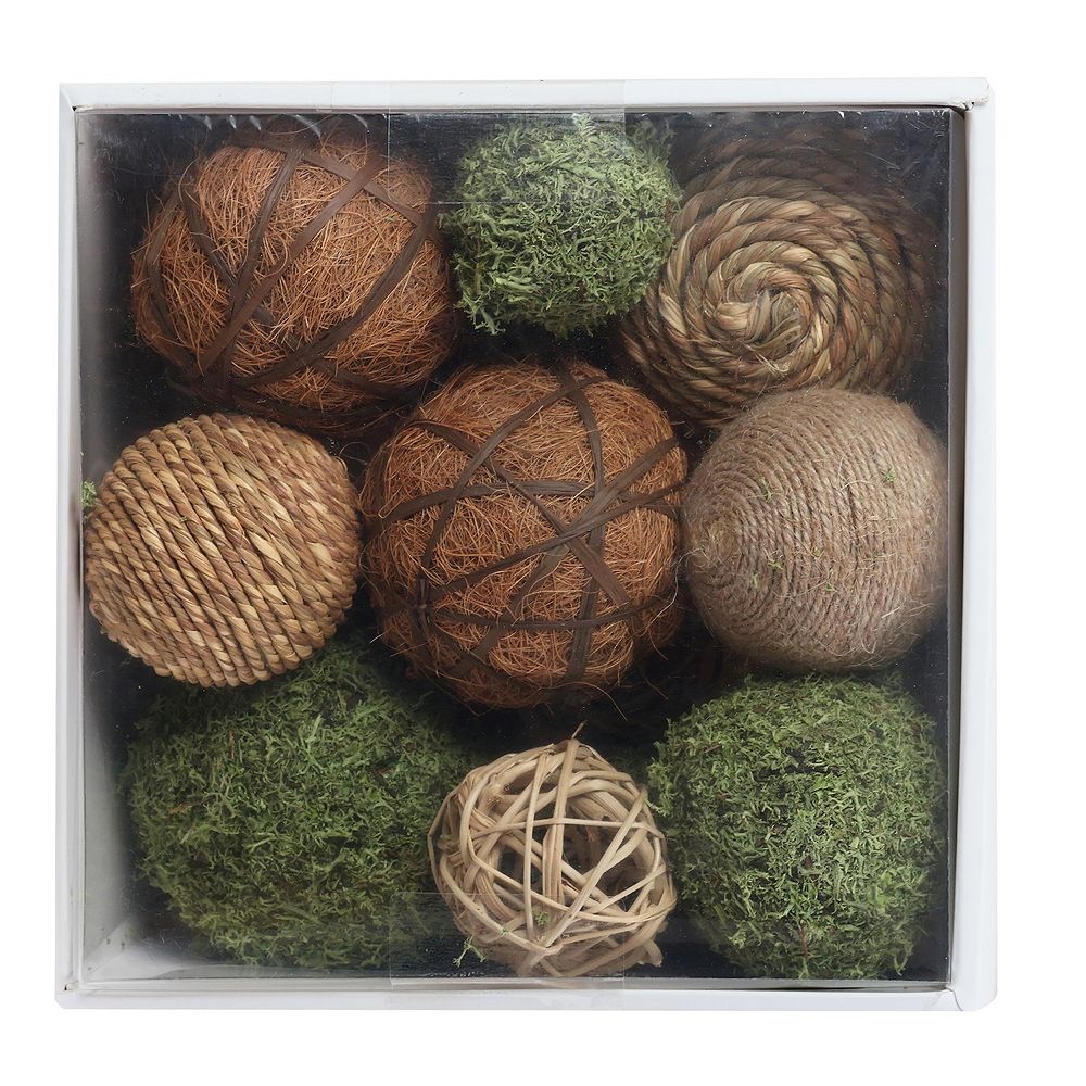 Everyday Decor 17-Piece Moss & Twig Bowl Filler Set