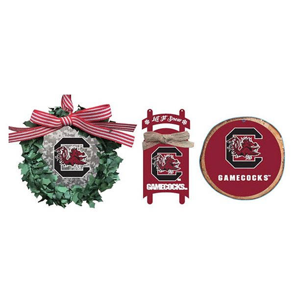 The Memory Company South Carolina Gamecocks Three-Pack Wreath, Sled ...