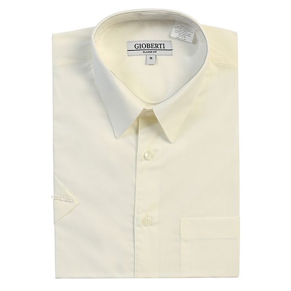 Gioberti Men's Short Sleeve Solid Dress Shirt