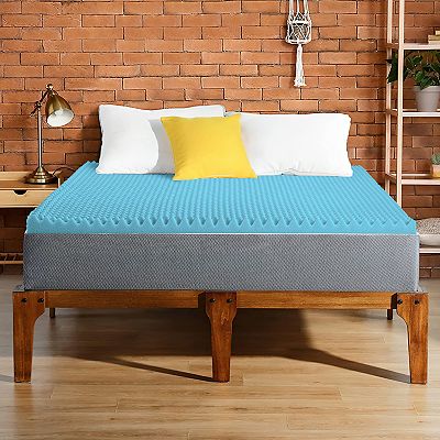Continental Sleep 1 inch Premium Convoluted Gel Memory Foam Toppers