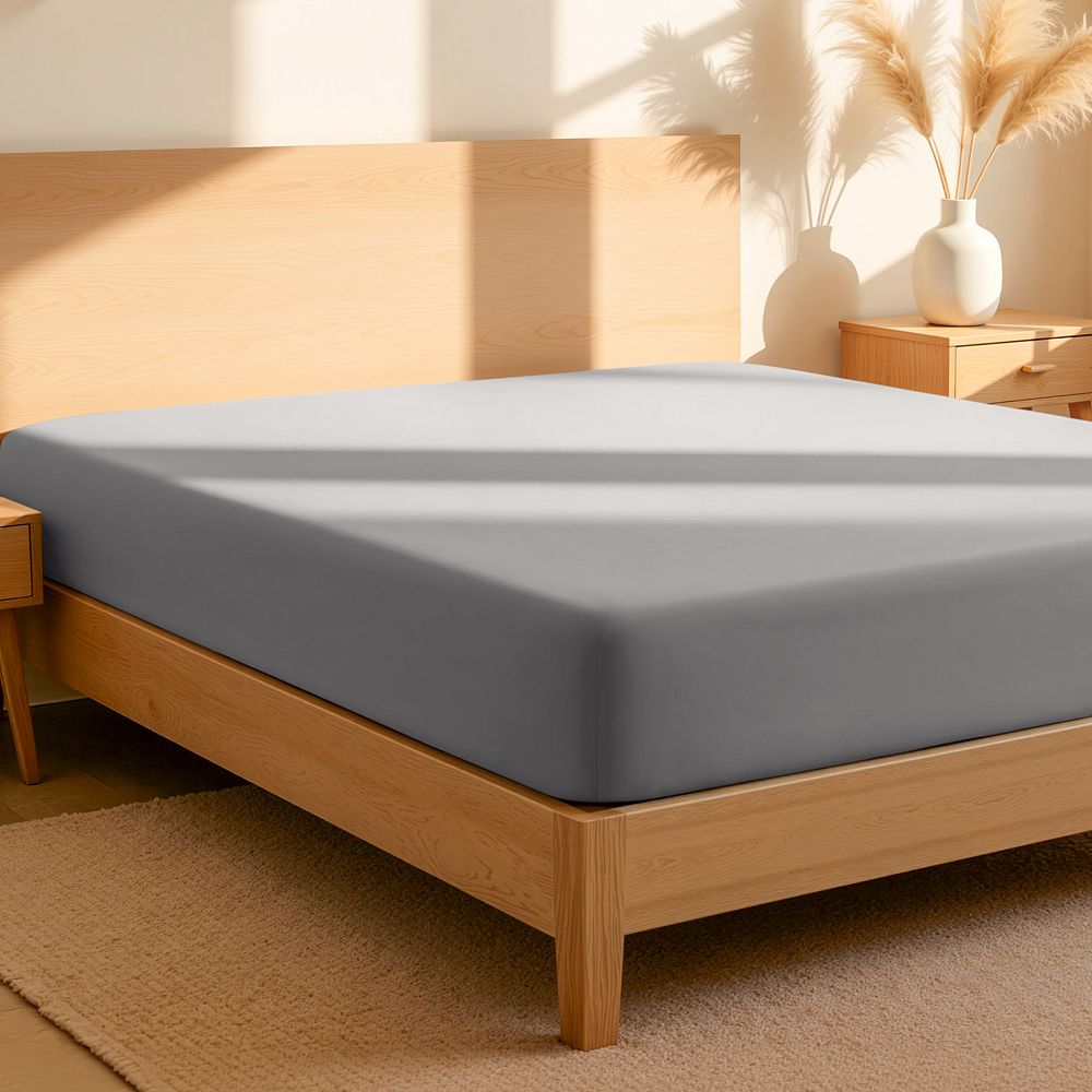 Bare Home 100% Organic Cotton Percale Fitted Sheet