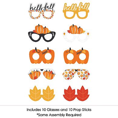Big Dot Of Happiness Fall Pumpkin Glasses Halloween Thanksgiving Photo ...