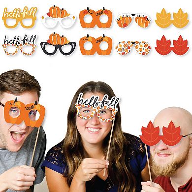 Big Dot Of Happiness Fall Pumpkin Glasses Halloween Thanksgiving Photo ...
