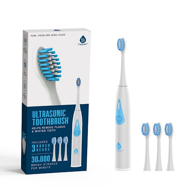 Pursonic Triple-head Electric Tooth Wizard - 30,000 Strokes Per A Minute