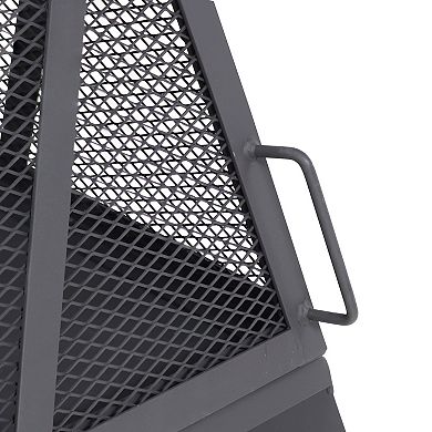 Sunnydaze Majestic Pyramid Heavy-duty Steel Outdoor Fire Pit