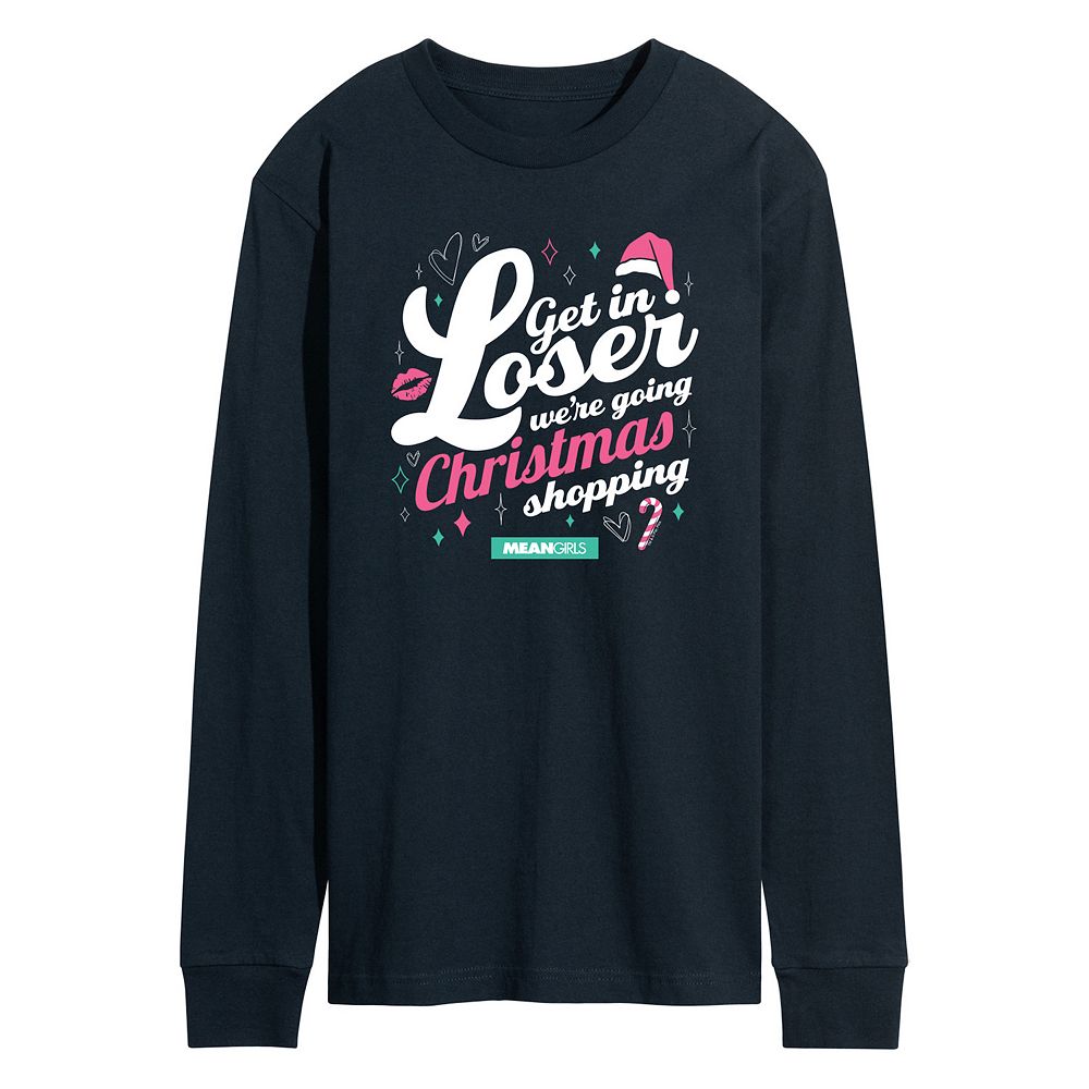 Men's Mean Girls Get In Loser Long Sleeve Graphic Tee