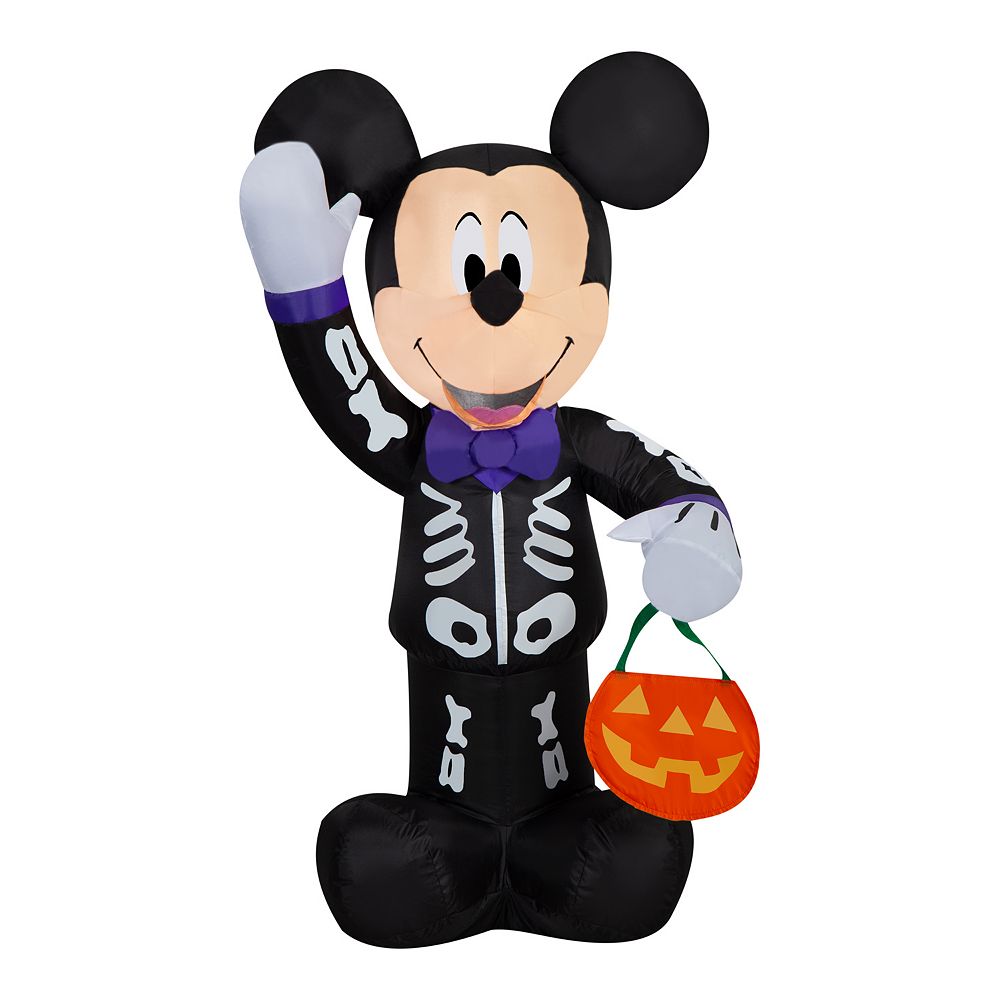 Disney's Mickey Mouse in Skeleton Costume 3.5-ft Inflatable Outdoor Decor
