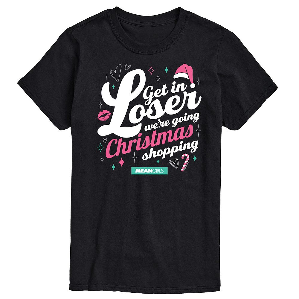 Men's Mean Girls Get In Loser Christmas Graphic Tee