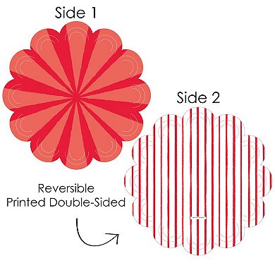 Big Dot Of Happiness Red Stripes - Simple Party Decorations - Paper ...