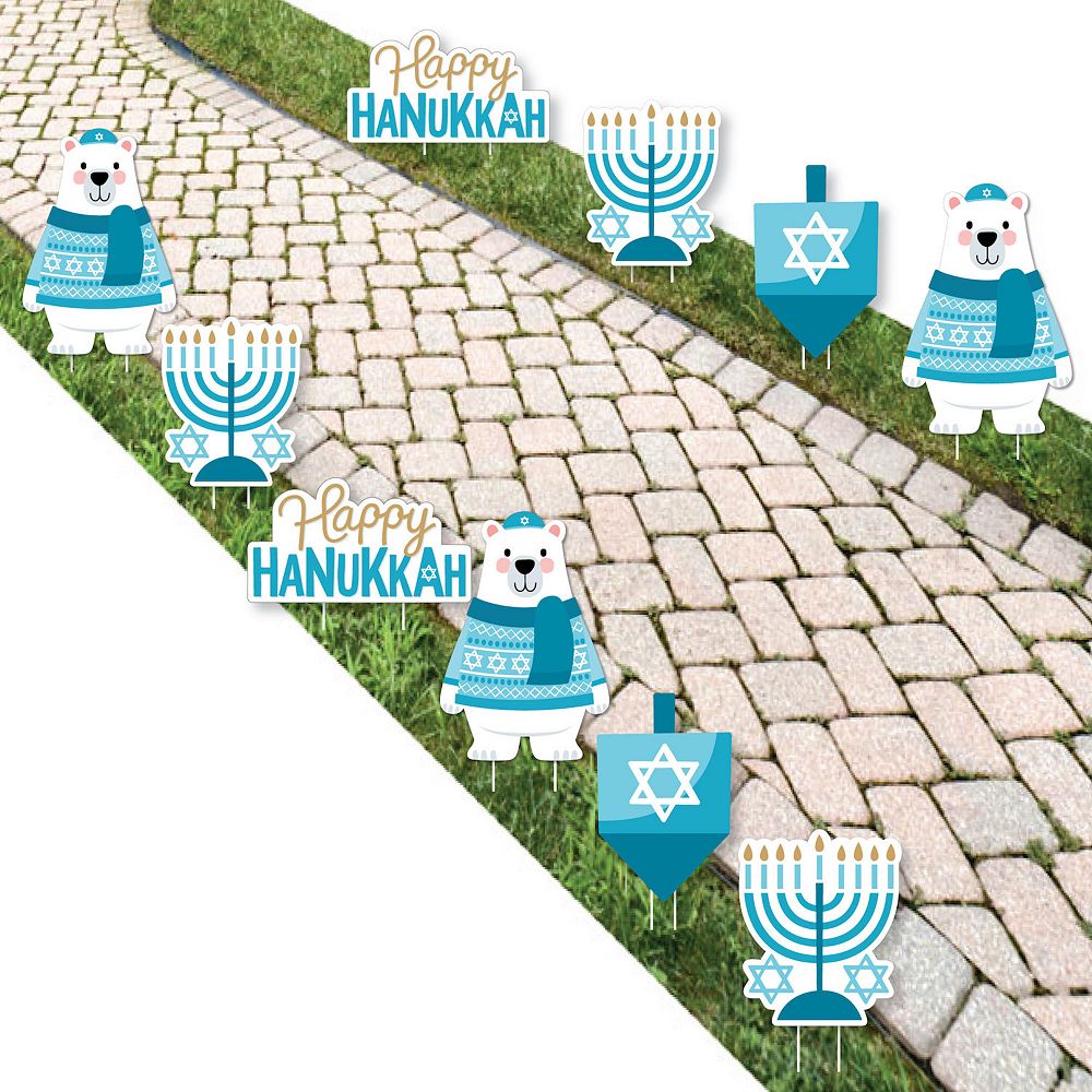 Big Dot of Happiness Hanukkah Bear Lawn Decor Outdoor Holiday Sweater ...