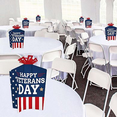 Big Dot Of Happiness Happy Veterans Day Table Decor Patriotic Fold ...