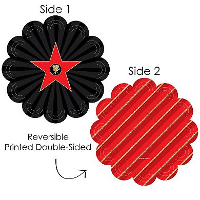 Big Dot Of Happiness Red Carpet Hollywood Party Round Table Decor Paper ...