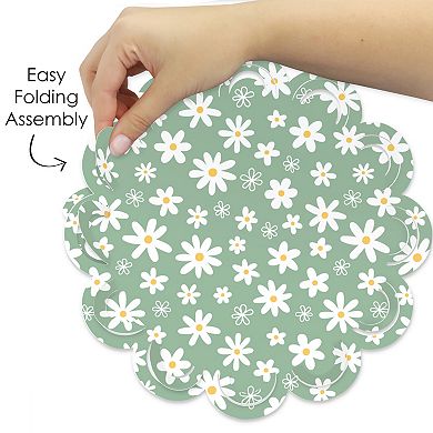 Big Dot Of Happiness Sage Green Daisy Flowers Floral Party Decorations ...
