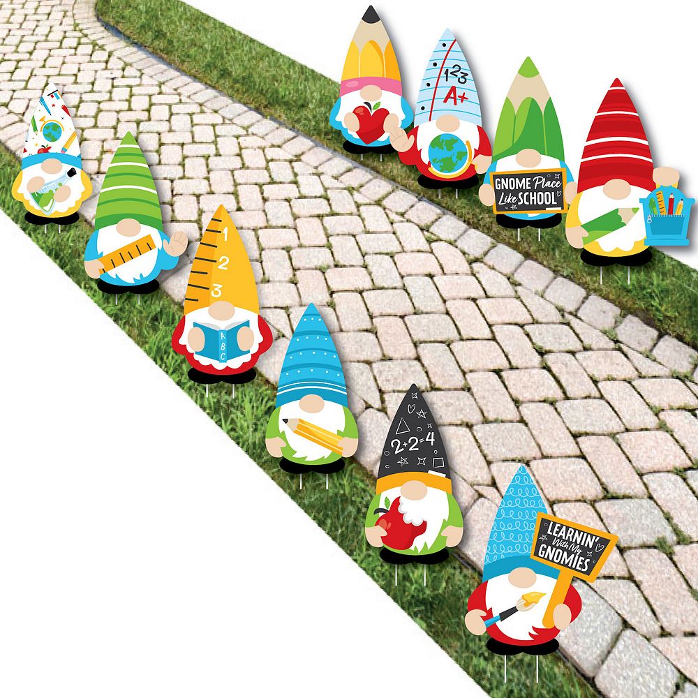 Big Dot of Happiness School Gnomes - Lawn Decor Outdoor Teacher ...