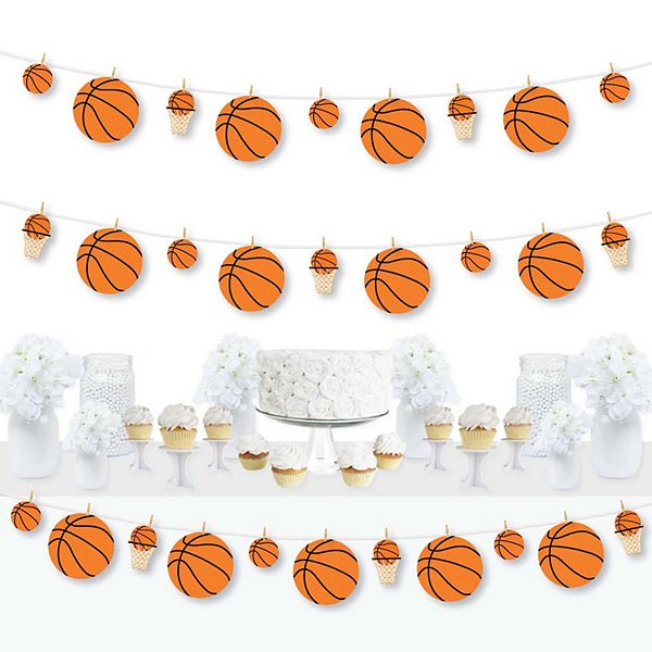 Big Dot Of Happiness Nothin' But Net Basketball Party Decor Clothespin ...