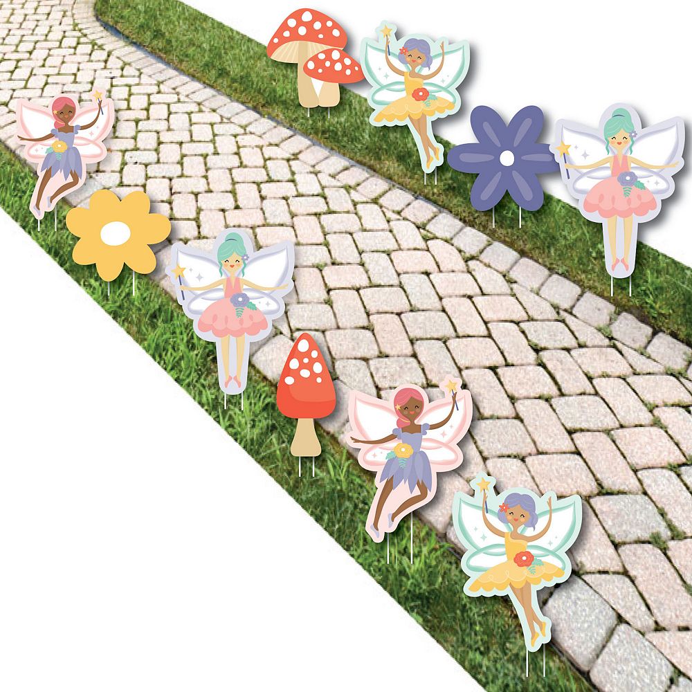 Big Dot of Happiness Let's Be Fairies Lawn Outdoor Fairy Birthday Party ...