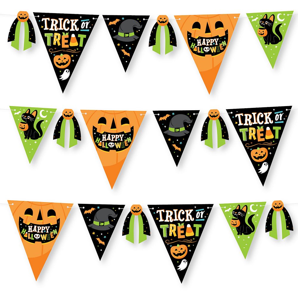 Big Dot of Happiness Jack-O'-Lantern Halloween - DIY Garland Decoration ...