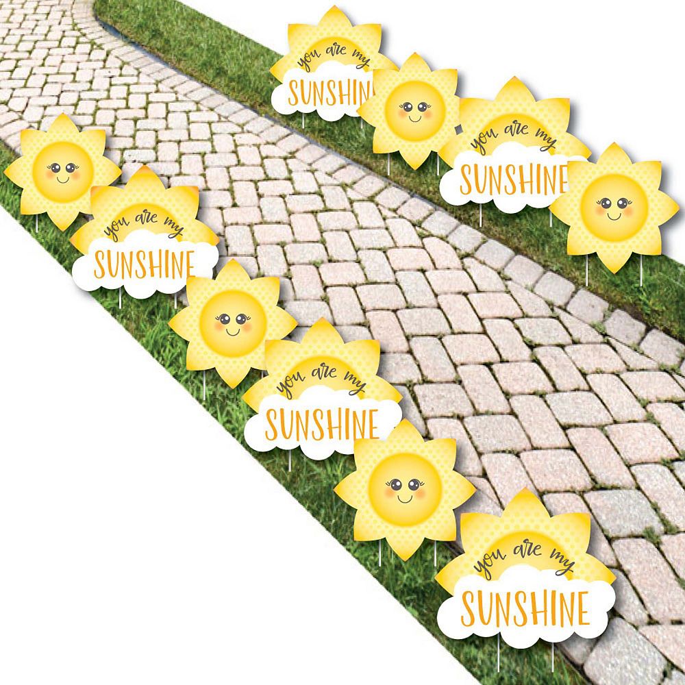 Big Dot of Happiness You are My Sunshine - Sun & Cloud Lawn Outdoor ...