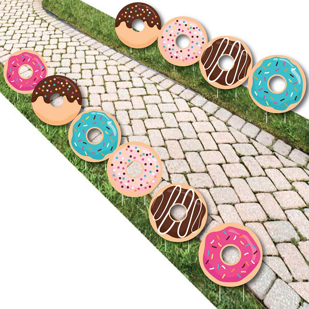 Big Dot of Happiness Donut Worry, Let's Party - Lawn Outdoor Doughnut ...