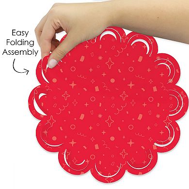Big Dot Of Happiness Red Confetti Stars Simple Party Paper Chargers ...