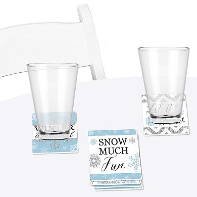 Big Dot Of Happiness Winter Wonderland - Snowflake Holiday Party Decor - Drink Coasters 6 Ct