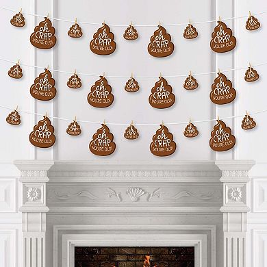 Big Dot Of Happiness Oh Crap, You're Old - Party Diy Decor - Clothespin ...