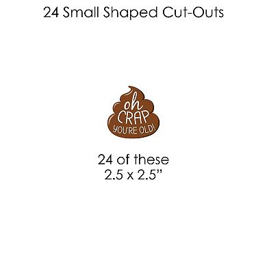 Big Dot Of Happiness Oh Crap, You're Old - Party Diy Decor - Clothespin ...