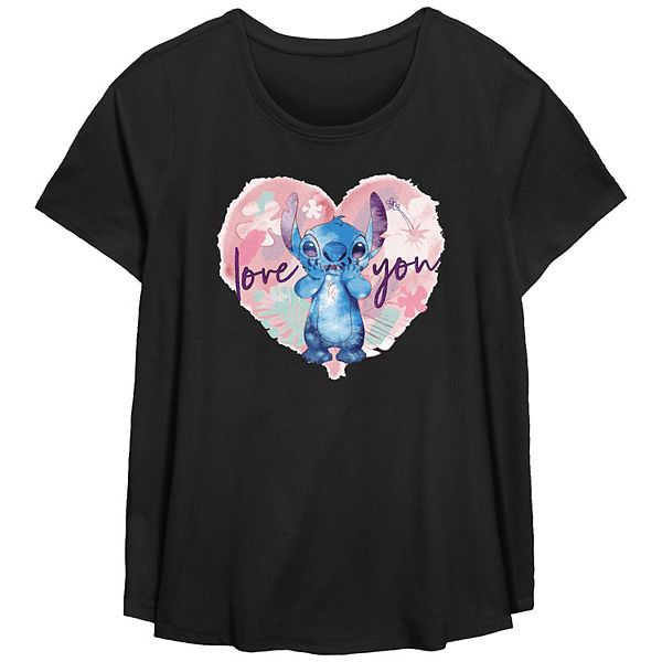 Plus Size Lilo & Stitch Love You Stitch Graphic Tee