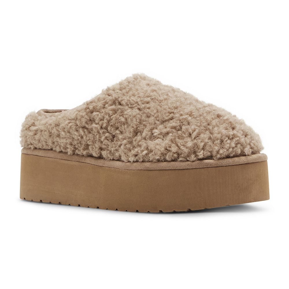 madden girl Women's Faux Fur Clogs