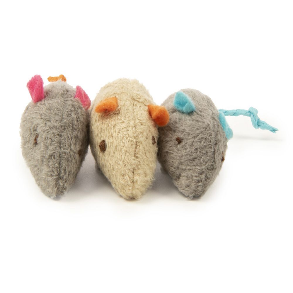 SmartyKat Skitter Critters Plush Catnip Mouse Cat Toys 3-pack Set