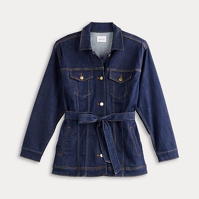 Women's Nine West Denim Belted Jacket