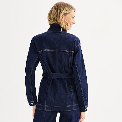 Women's Nine West Denim Belted Jacket