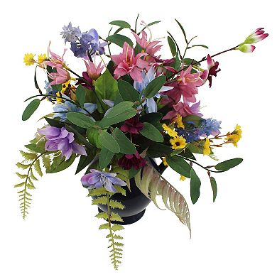 Wild Flowers In Ceramic Pitcher Vase