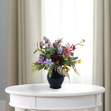 Wild Flowers In Ceramic Pitcher Vase