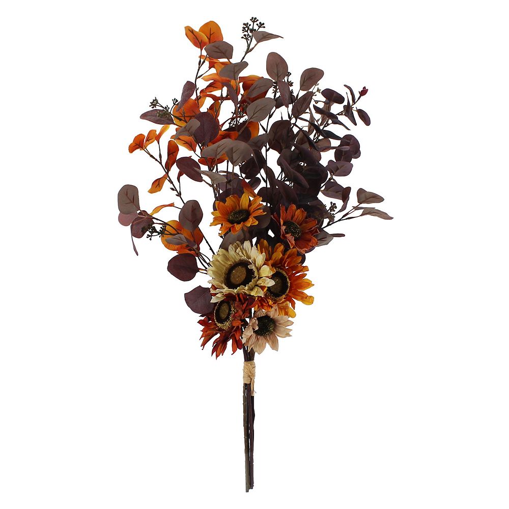 Artificial Eucalyptus And Sunflower Stem Bundle Floral Arrangement