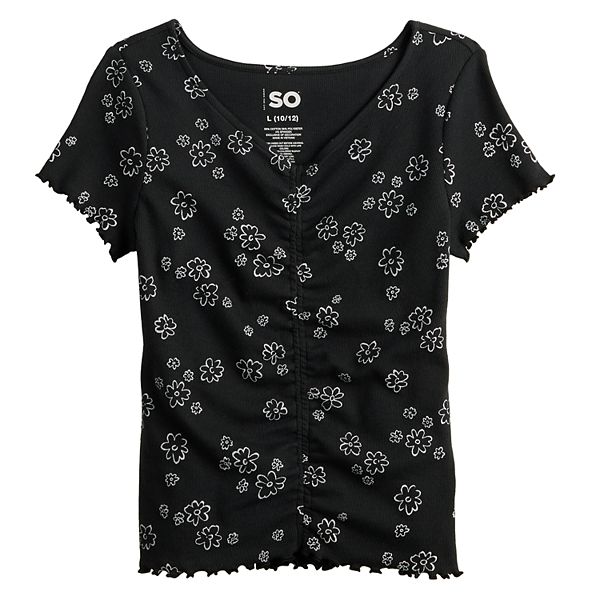 Girls 6-20 SO® Cinched Front Top in Regular & Plus Size