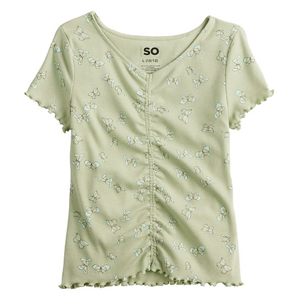 Girls 6-20 SO® Cinched Front Top in Regular & Plus Size