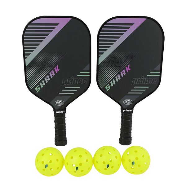Prince 6-pc. Pickleball Bundle - 2 Fiberglass Paddles & 4 40-Hole ...