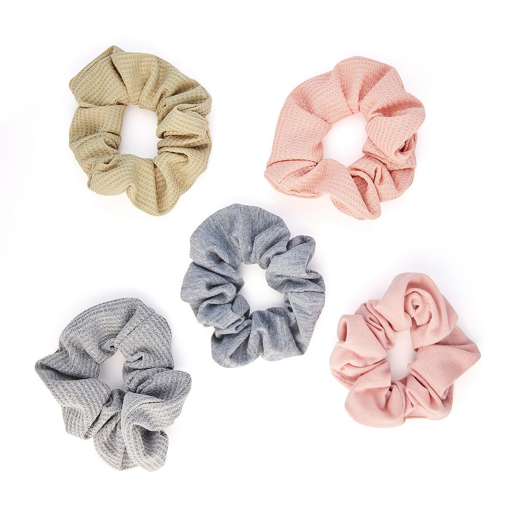 5-Pack Solid Color Scrunchie Set