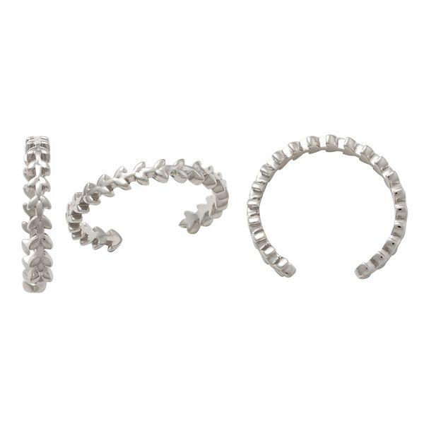 Amella Jewels Sterling Silver Leaf-Shaped Toe Ring